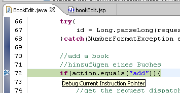 Debugging from JSP and Java Applications